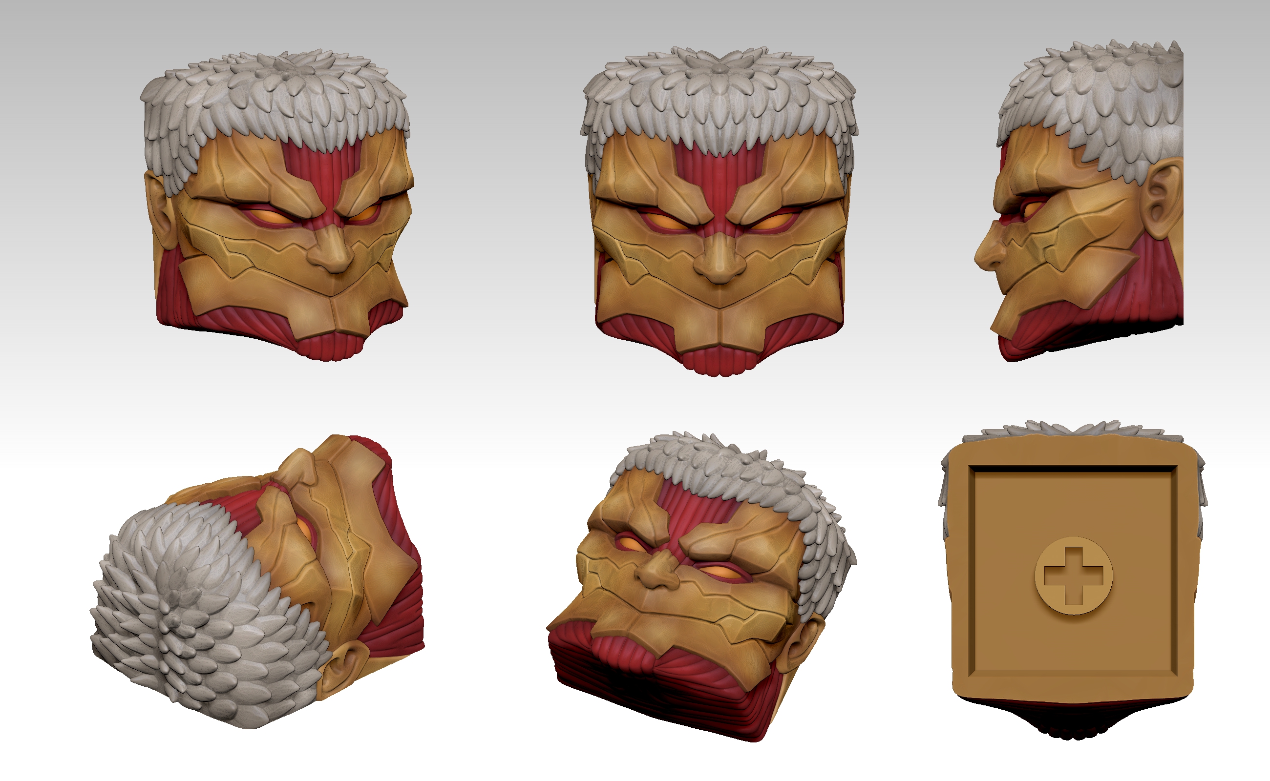 STL file Titans - Attack on titan keycaps collection -shingeki no ...