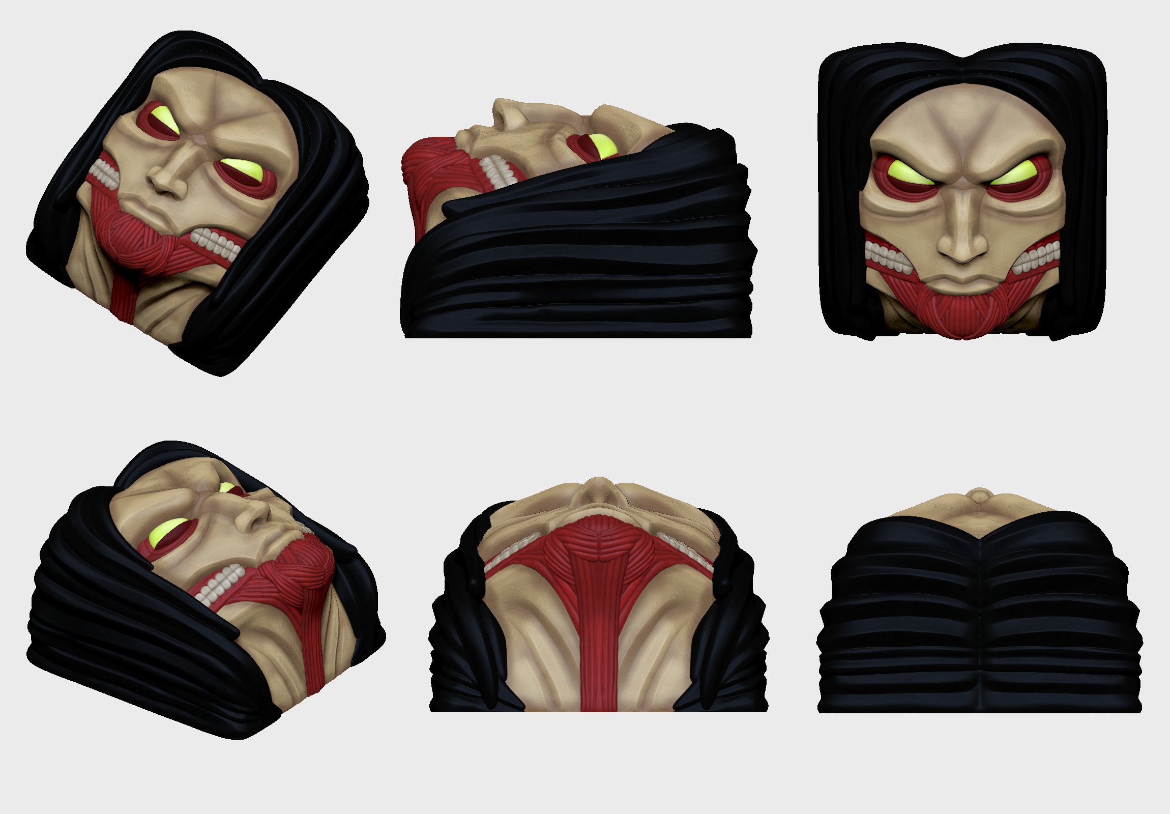 STL file Eren Founder Titan v1 - Keycap 3D for mechanical keyboard ...
