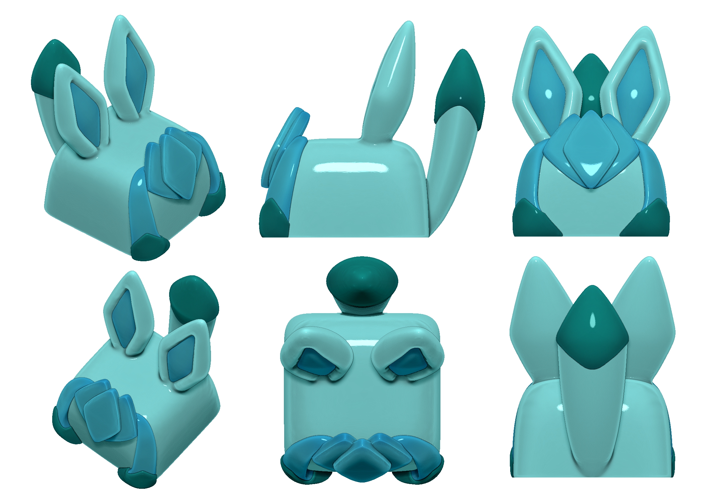 STL file Glaceon Pokemon Keycap - Mechanical Keyboard - Eeveelutions・3D ...
