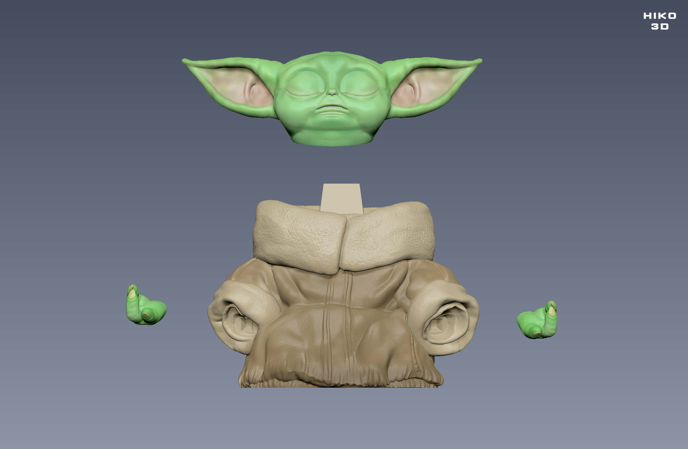 Free STL file Baby Yoda Meditation - Grogu The Child - The mandalorian ...