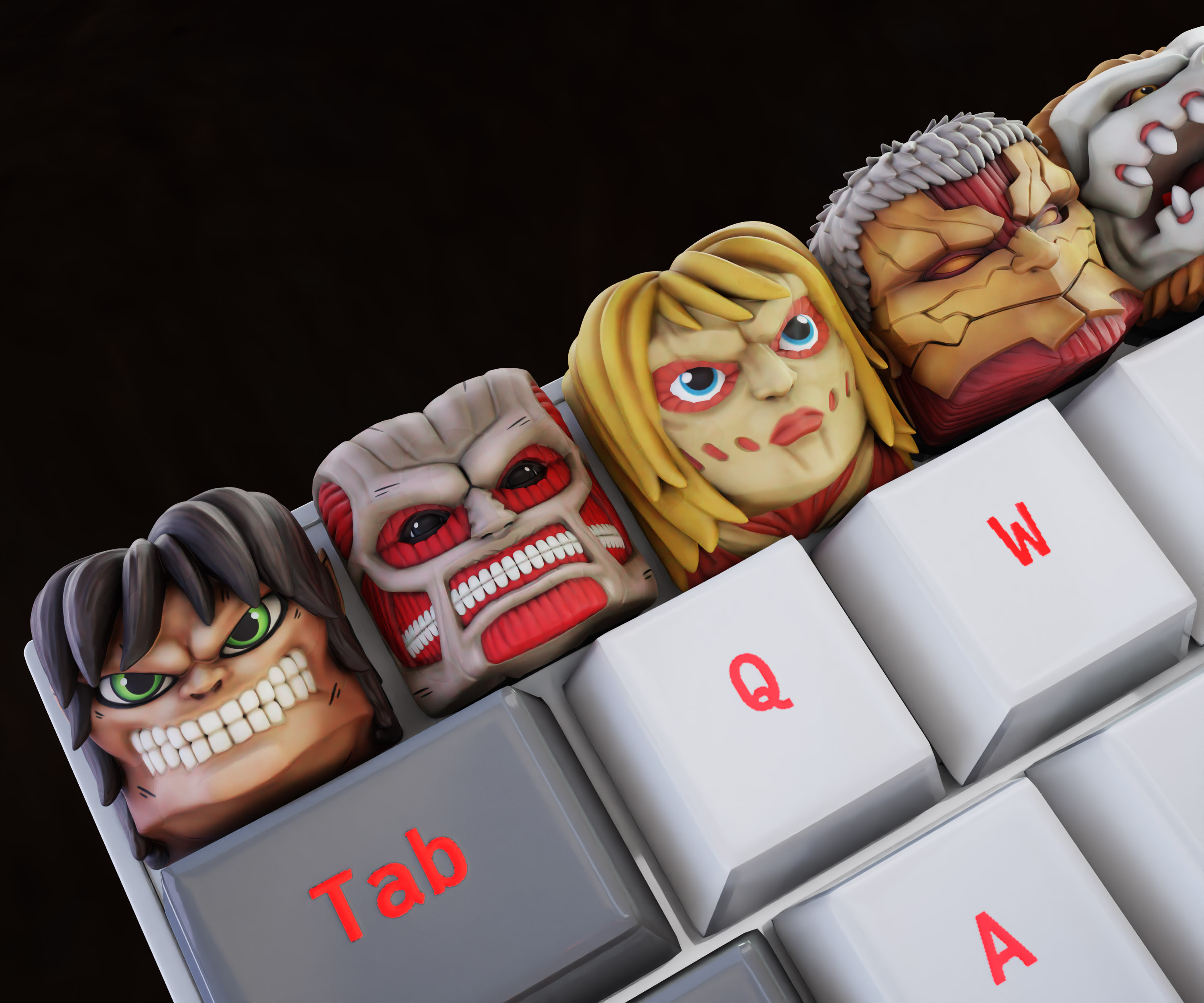 STL file Titans - Attack on titan keycaps collection -shingeki no ...