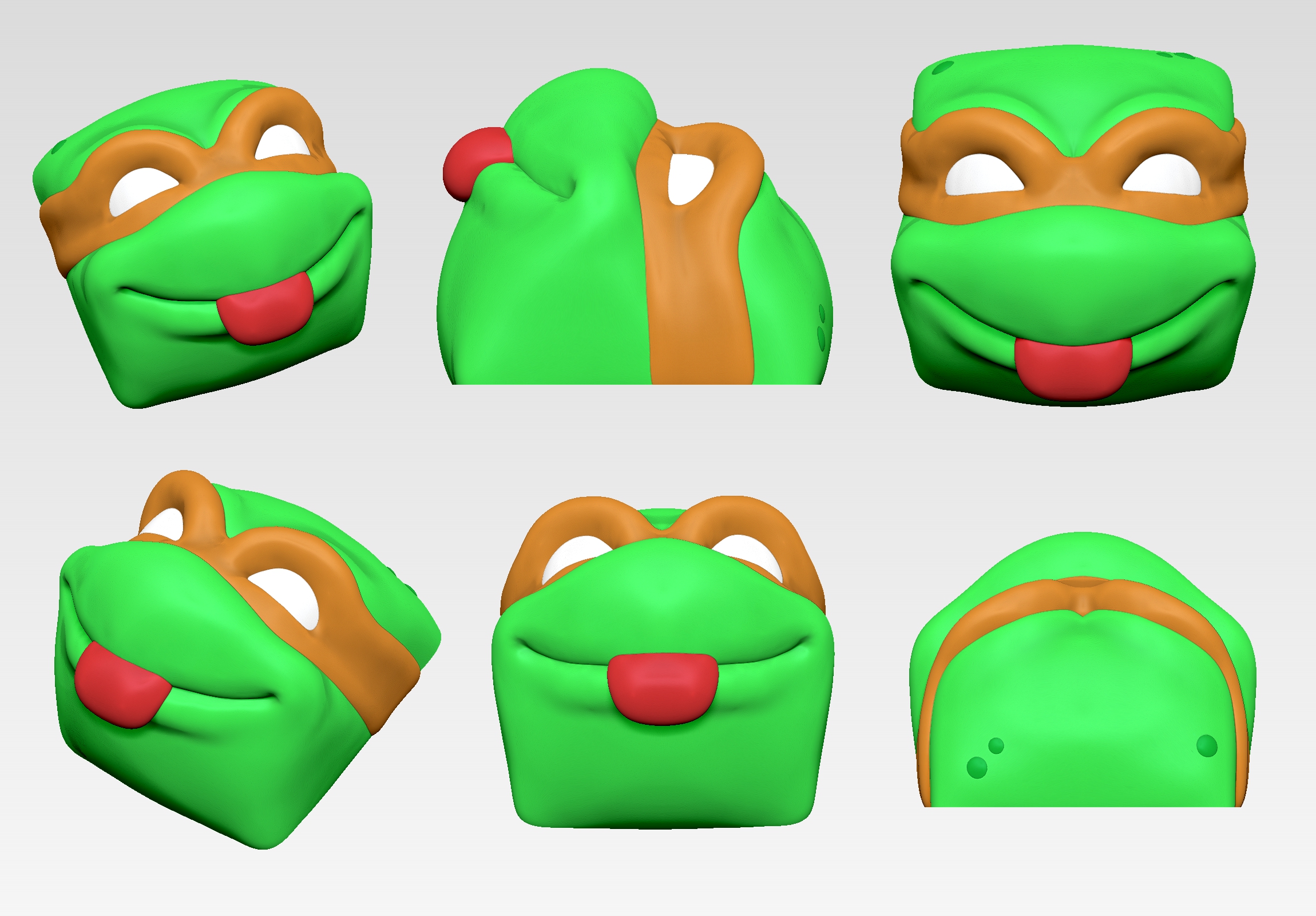 STL file TMNT - KEYCAP 3D MECHANICAL KEYBOARD ⌨️・3D printable model to ...