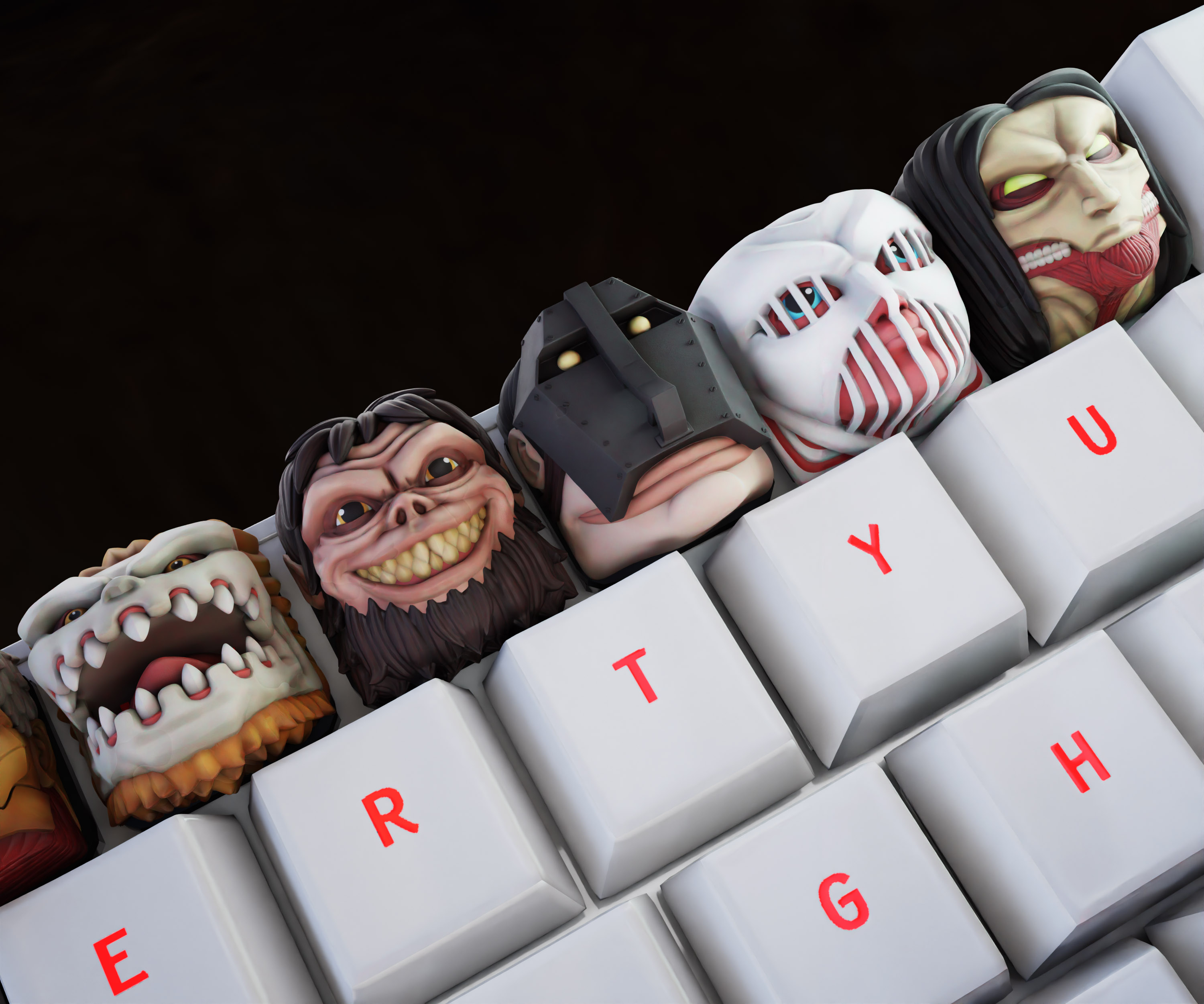 STL file Titans - Attack on titan keycaps collection -shingeki no ...