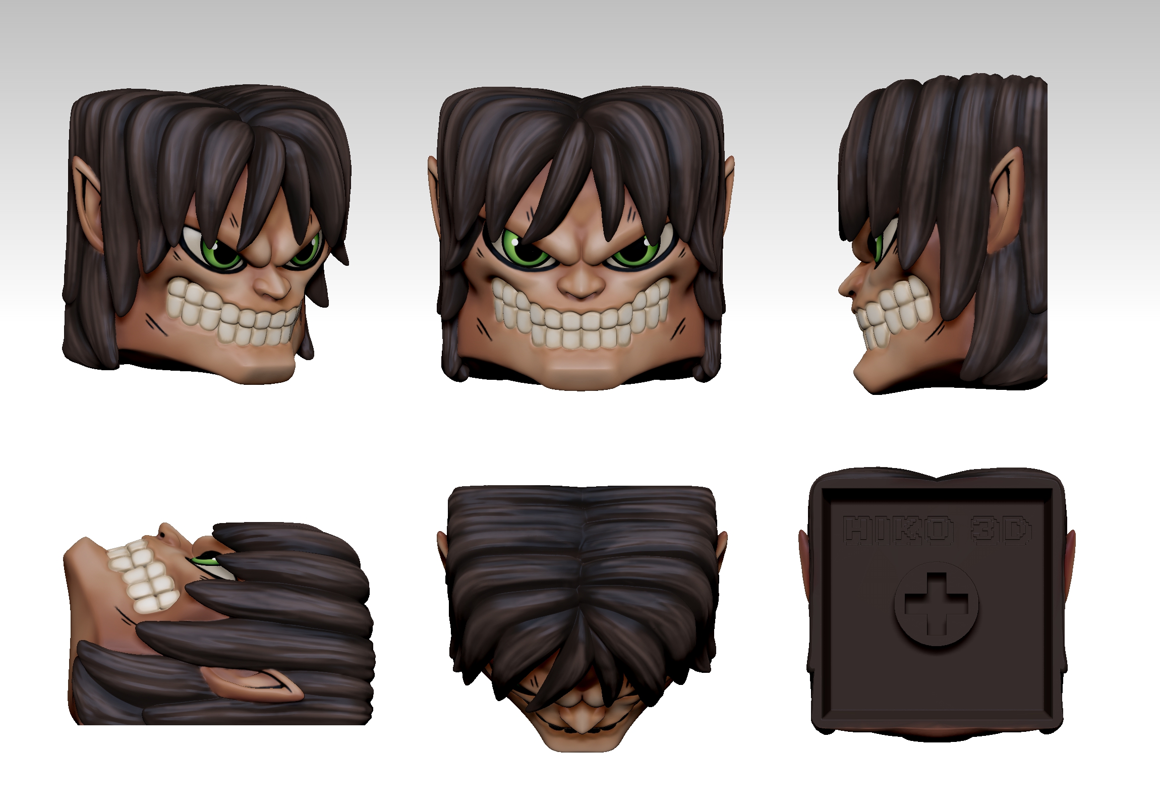STL file Titans - Attack on titan keycaps collection -shingeki no ...