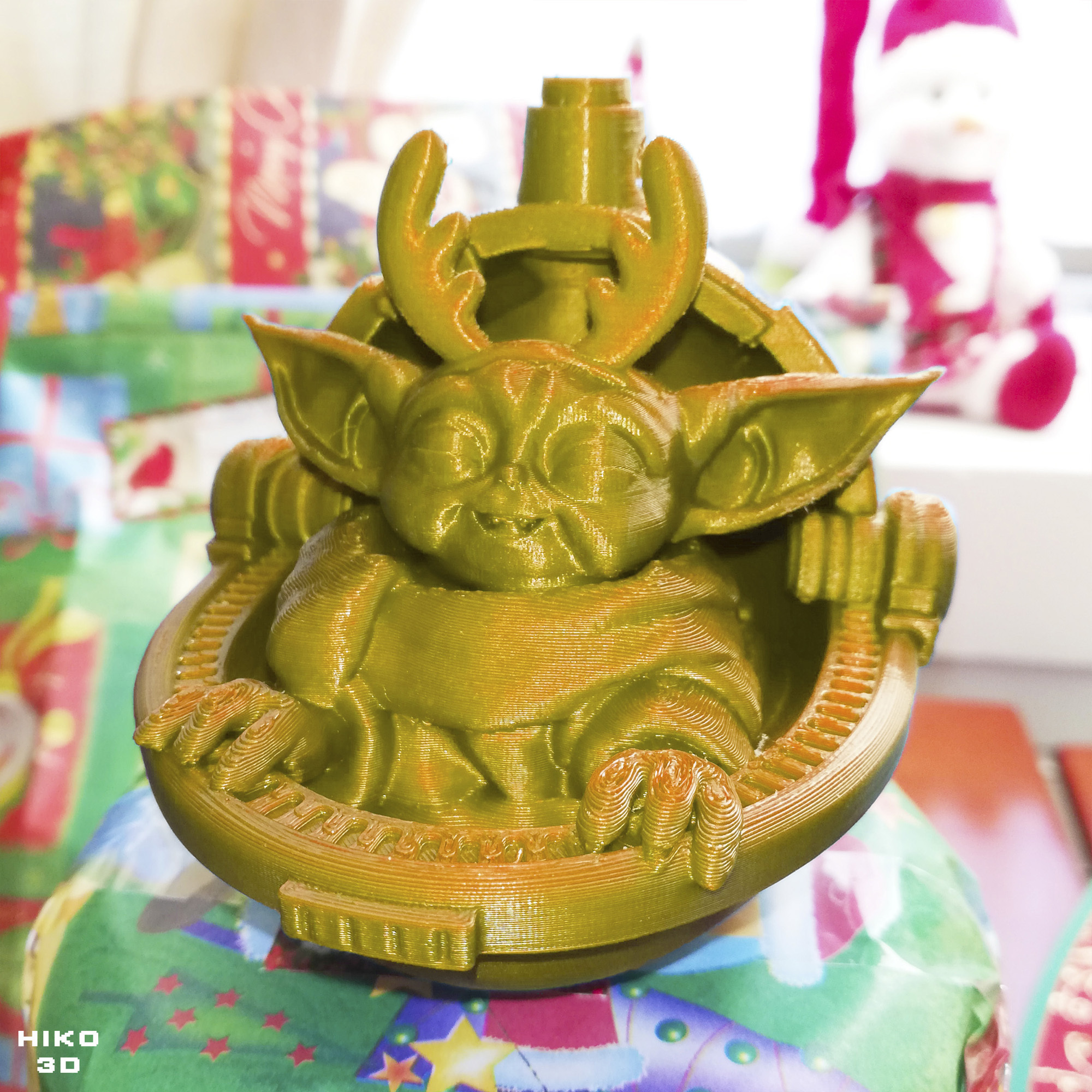 Free STL file Baby Yoda "GROGU" Ball Christmas・3D printing template to ...