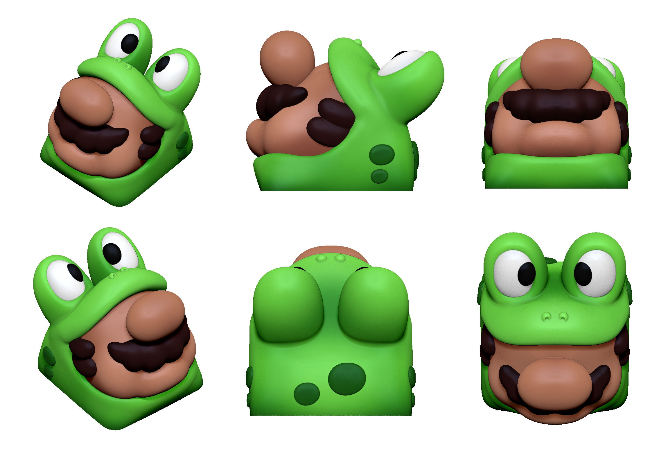 Fichier STL Bros Keycaps Collection - Clavier mécanique 🎲・Modèle à ...