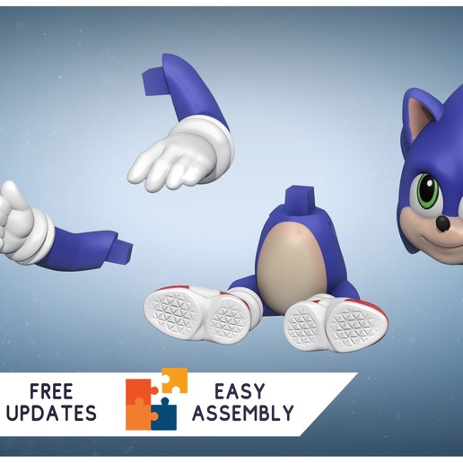 Download 3D printing models Baby Sonic the Hedgehog - 3D FanArt ・ Cults