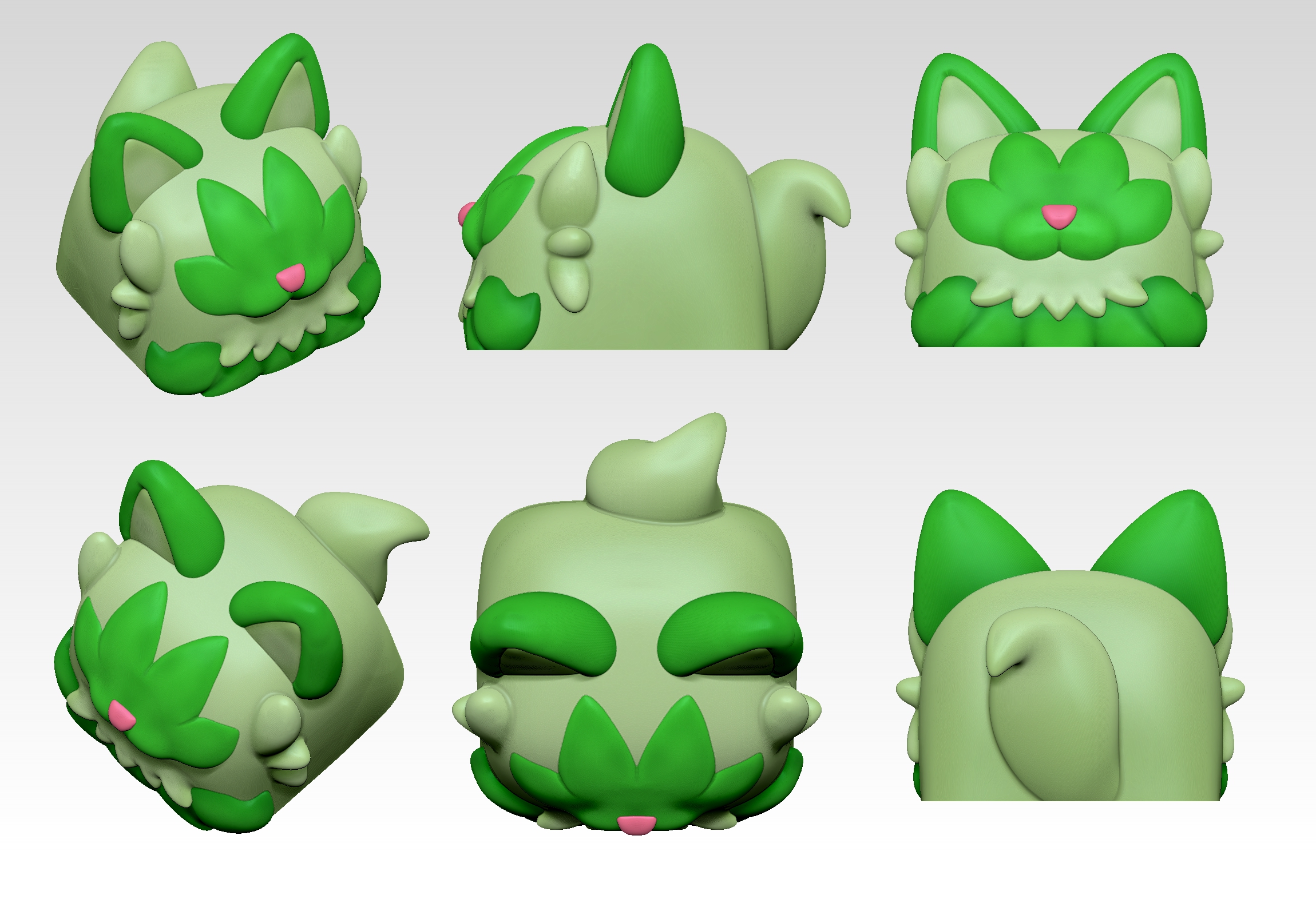 STL file Poke Gen 9 starters - Keycaps Collection - Mechanical keyboard ...