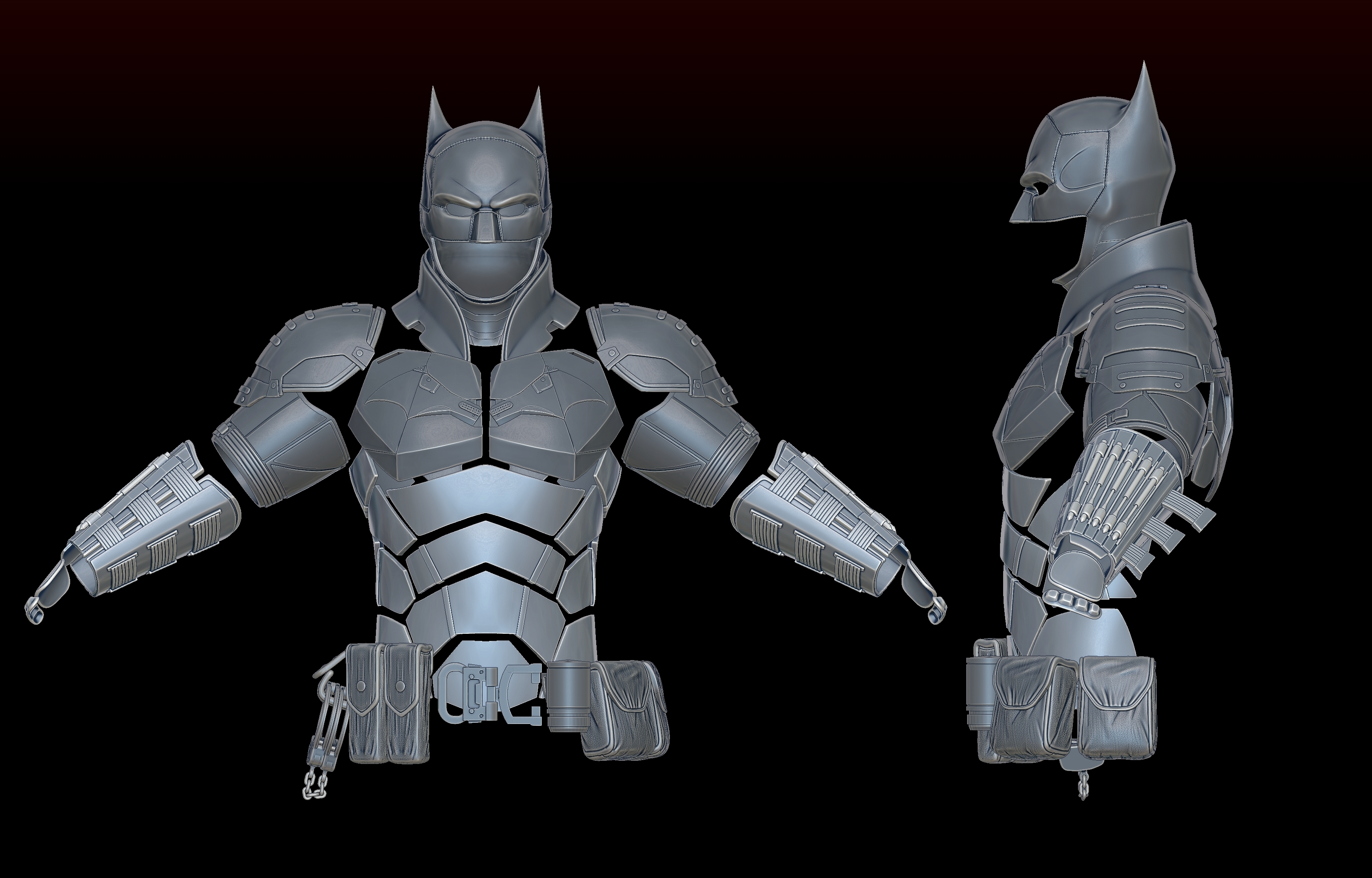 OBJ file The Batman 2022 - Batsuit - Robert Pattinson 🦇・3D printable ...