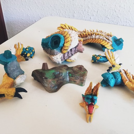3D printing Zinogre - Jinouga - Monster Hunter - 3D Fan Art - ・ Cults