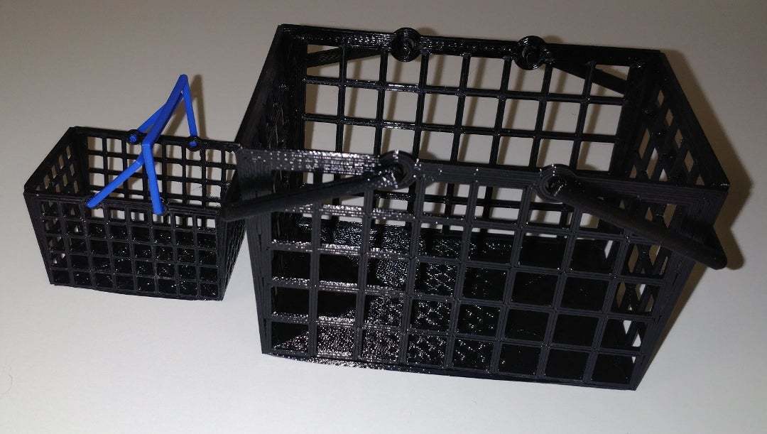 Free STL file Shopping Basket - print flat・Model to download and 3D ...