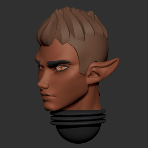 Download OBJ file Anime set of Eldar alternative male heads 3D print ...