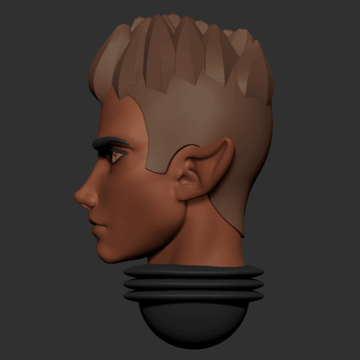 Download OBJ file Anime set of Eldar alternative male heads 3D print ...