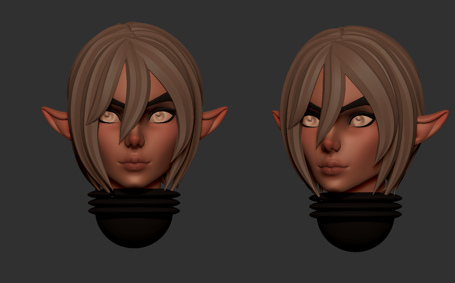 STL file ANIME SET OF SPACE ELF ALTERNATIVE HEADS 3D PRINT・Template to ...