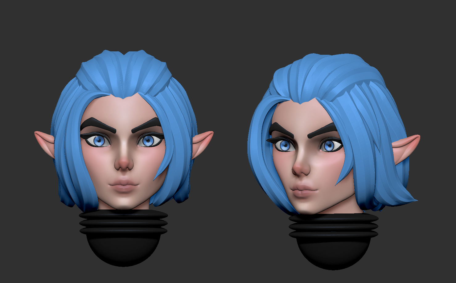 STL file ANIME SET OF SPACE ELF ALTERNATIVE HEADS 3D PRINT・Template to ...