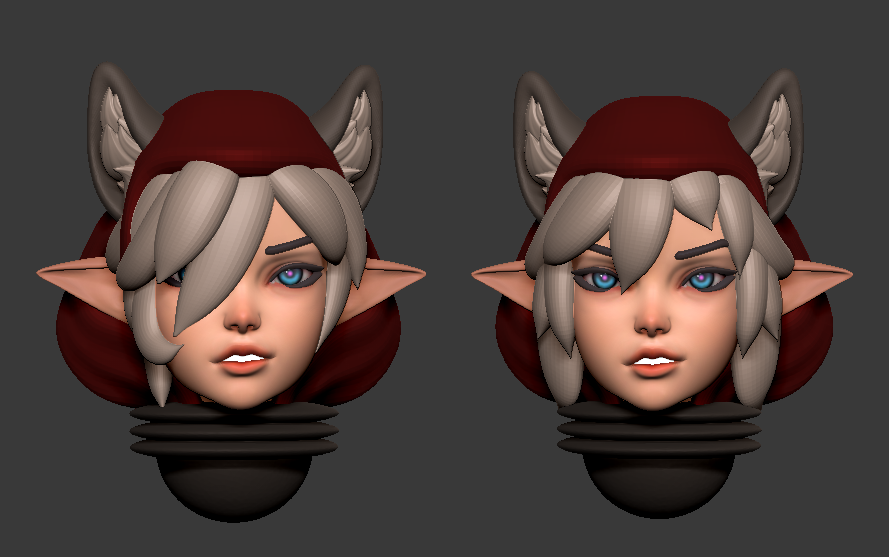 STL file Anime superset of space elves alternative heads 3D print model ...