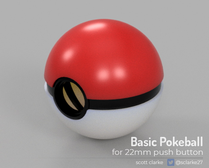Free 3D file Basic Pokeball 🐉・3D printing template to download・Cults