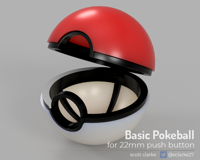 Free 3D file Basic Pokeball 🐉・3D printing template to download・Cults