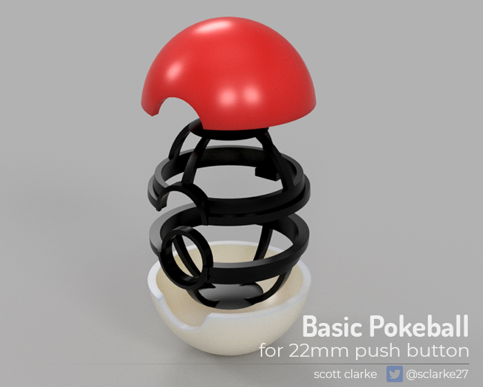 Archivo 3D gratuito Pokeball básica・Objeto para descargar e imprimir en ...