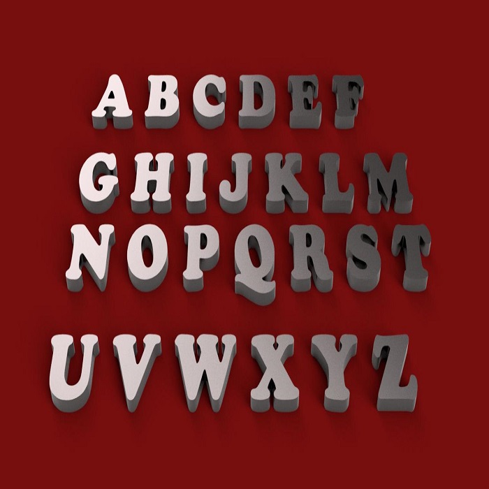 3D file COPPER BLACK font uppercase and lowercase 3D letters STL file ...