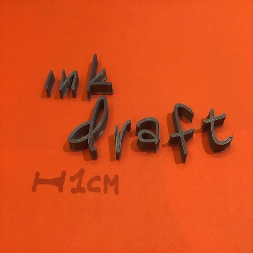 Download STL file INK DRAFT Font lowercase 3D letters STL file • 3D ...