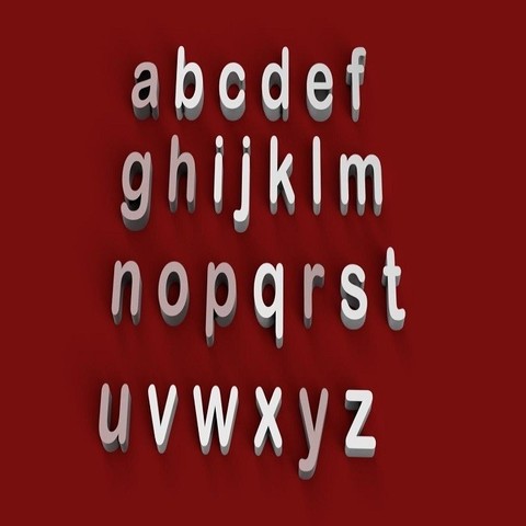 Download 3D print files ARIAL ROUNDED font uppercase and lowercase 3D ...