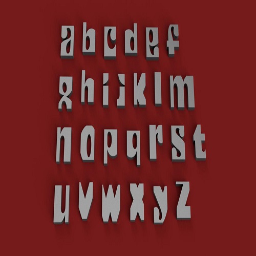 3D file PATCHWORK lowercase 3D letters STL file・3D printable model to ...