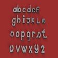 Download 3D model VERTICAL lowercase 3D letters STL file ・ Cults