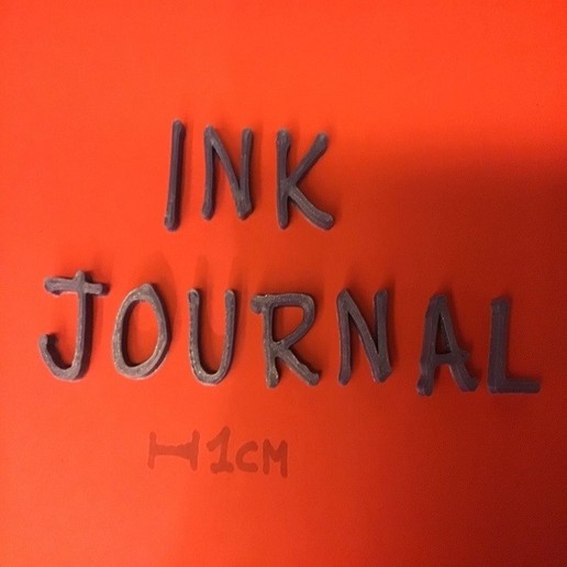 Download 3D printer templates INK JOURNAL font uppercase 3D letters STL ...