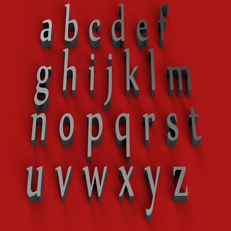 Файл 3D NYALA Font lowercase 3D letters STL file・Шаблон для загрузки и ...