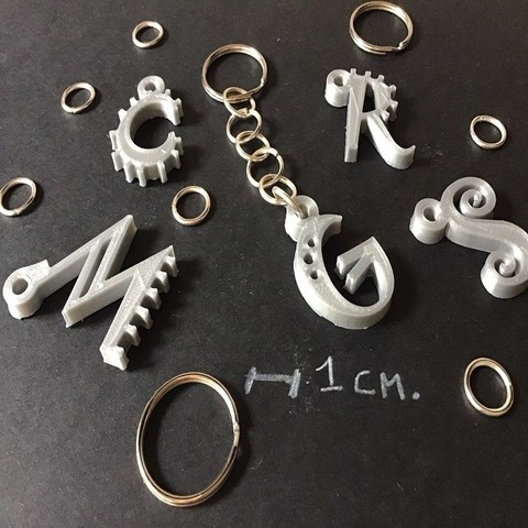 Download 3D printing designs 3d letters for keychain and more ・ Cults