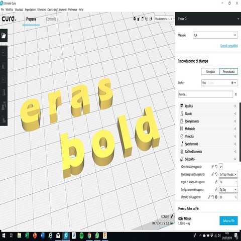 Download 3D printer designs ERASBOLD font lowercase 3D letters STL file ...