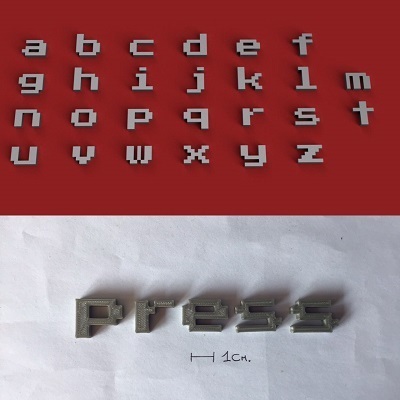3D file PRESS lowercase 3D letters STL file・3D printer model to ...