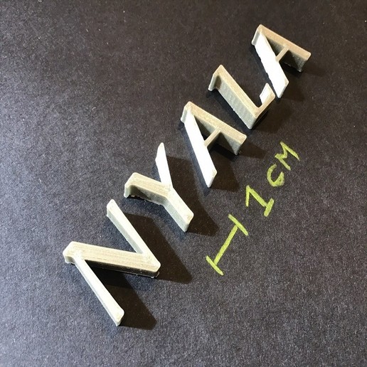 Descargar archivo STL Letras mayúsculas de NYALA letras 3D archivo STL ...