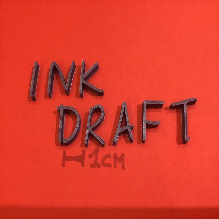 3D file INK DRAFT font uppercase 3D letters STL file・Model to download ...