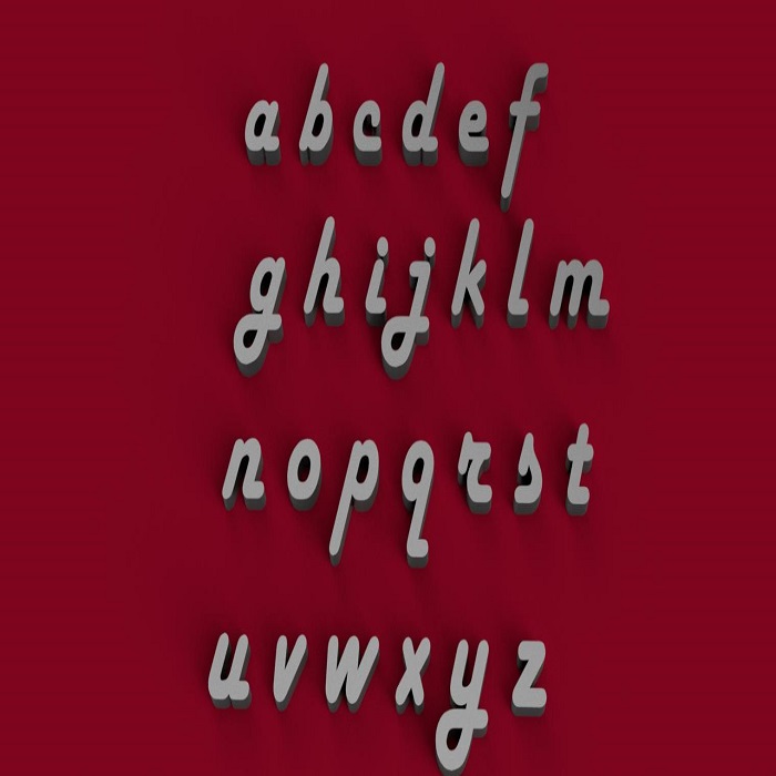 3D file HARLOW font lowercase 3D letters STL file・Template to download ...