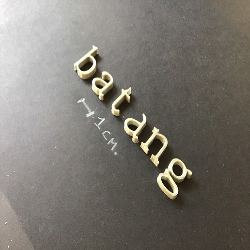 Download 3D model BATANG Font lowercase 3D letters STL file ・ Cults