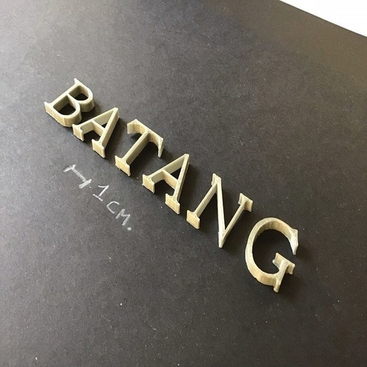 Download 3D printer designs BATANG font uppercase 3D letters STL file ...