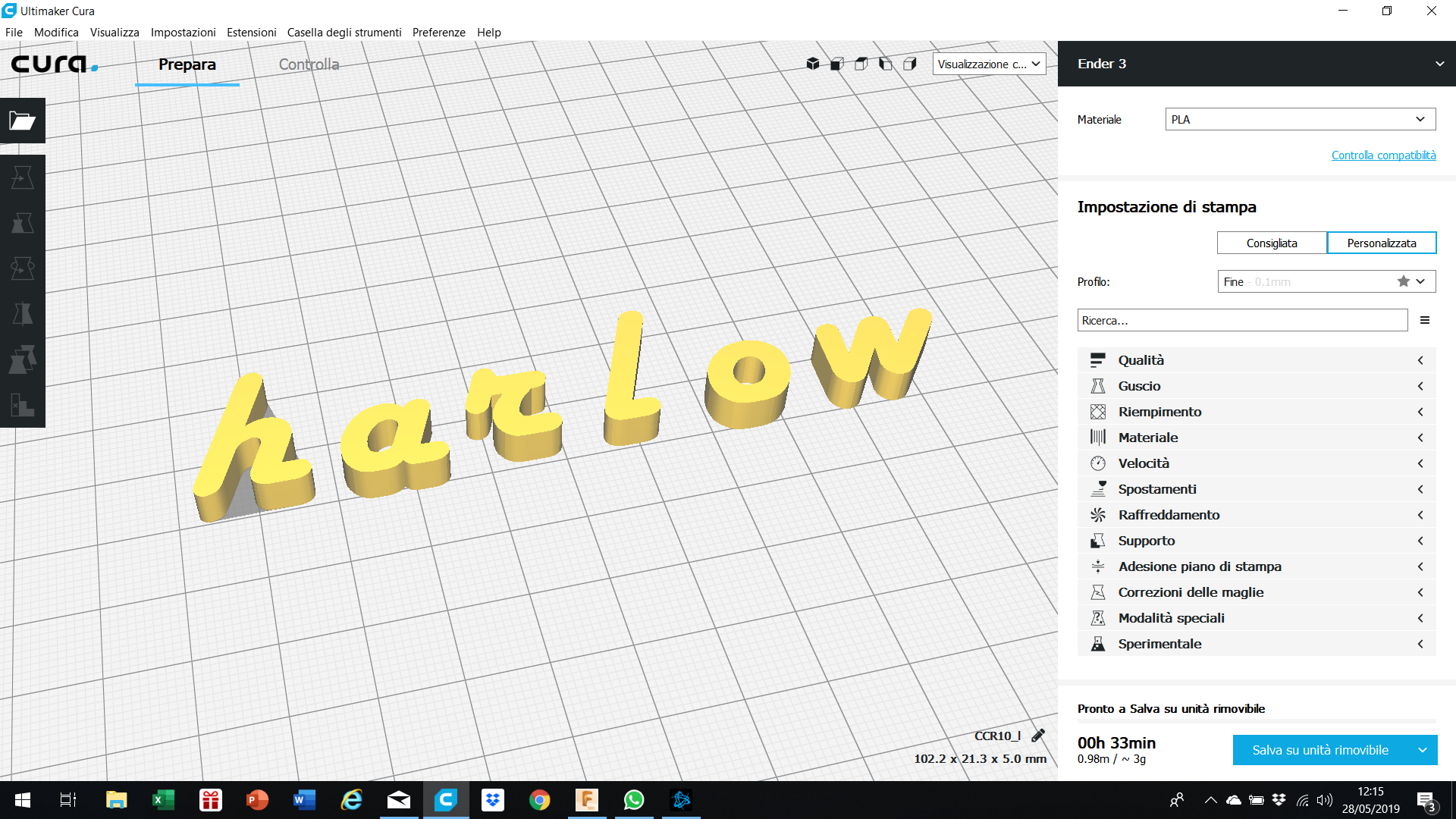 3D file HARLOW font lowercase 3D letters STL file・Template to download ...
