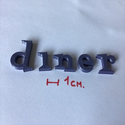 Archivo 3D DINER letras minúsculas 3D archivo STL・Modelo para descargar ...