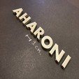 Download 3D printing models AHARONI font uppercase 3D letters STL file ...
