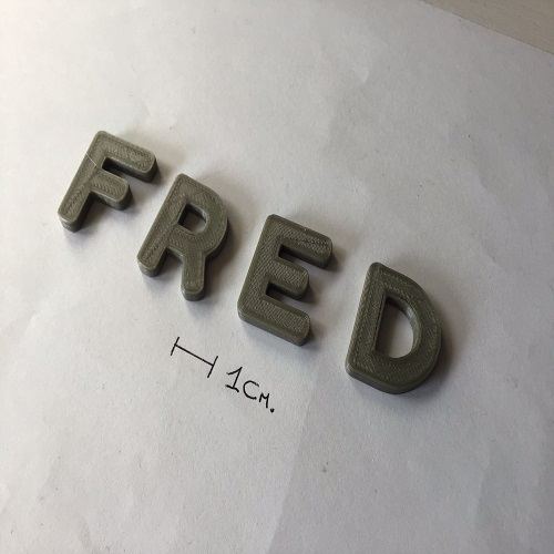 3D file FRED uppercase 3D letters STL file 📁・Template to download and ...
