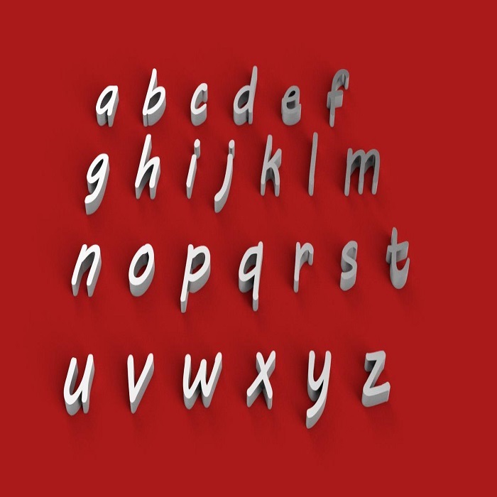 Файл 3D MVBOLI font lowercase 3D letters STL file・Шаблон для 3D-печати ...