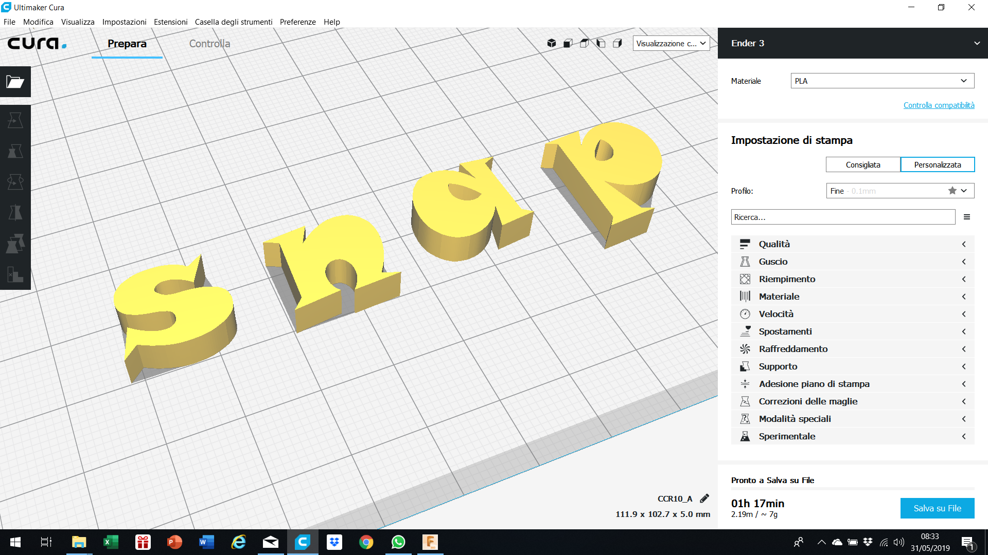 3D file SNAP font lowercase 3D letters STL file・3D printer model to ...