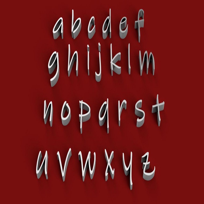 3D file INKFREE font lowercase 3D letters STL file・Design to download ...