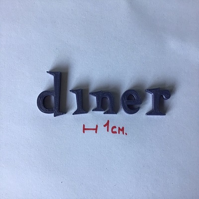 Archivo 3D DINER letras minúsculas 3D archivo STL・Modelo para descargar ...