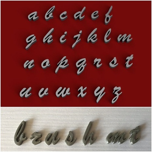 3D file BRUSH MT Font lowercase 3D letters STL file・3D printable model ...