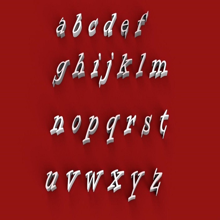 3D-Datei INFORMAL ROMAN font uppercase and lowercase 3D letters STL ...