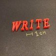 Download STL file WRITE font uppercase 3D letters STL file • 3D ...