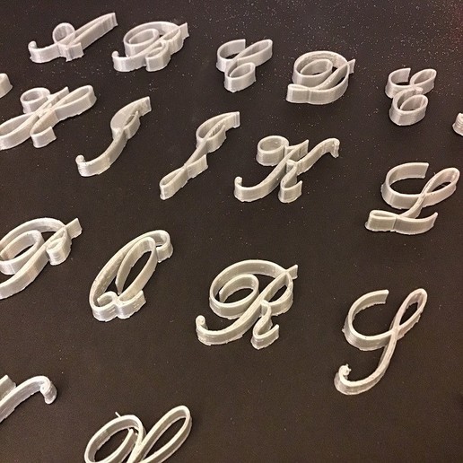 Download 3D model KUNSTLER font uppercase 3D letters STL file ・ Cults